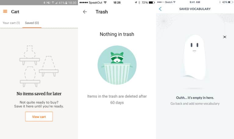 Empty States – The Most Overlooked Aspect of UX | Break Free Design Blog